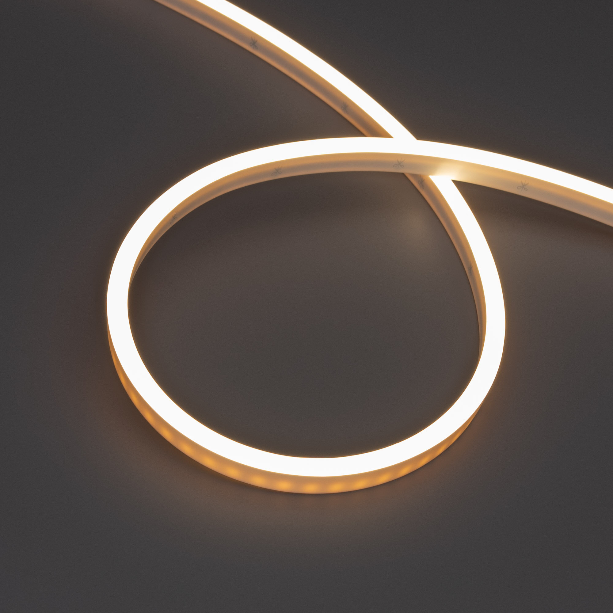 Гибкий неон Arlight Лента герметичная WAVE-SIDE-PU-A120-06x12mm 24V Day4000 (8 W/m, IP68, 5m, wire x2) (Arlight, Вывод боковой, 3 года), 5м