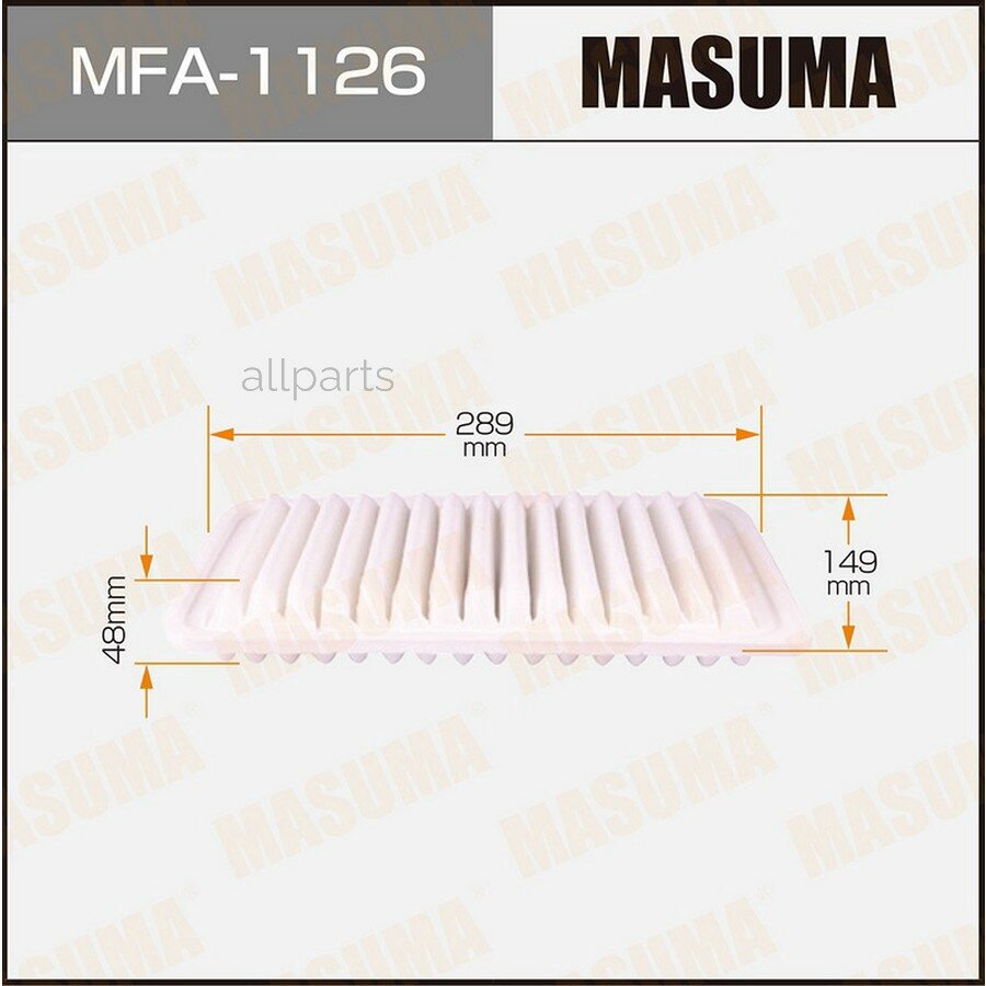 MASUMA MFA-1126 фильтр воздушный!\ Toyota Avensis/Corolla 1.4-2.4 03>