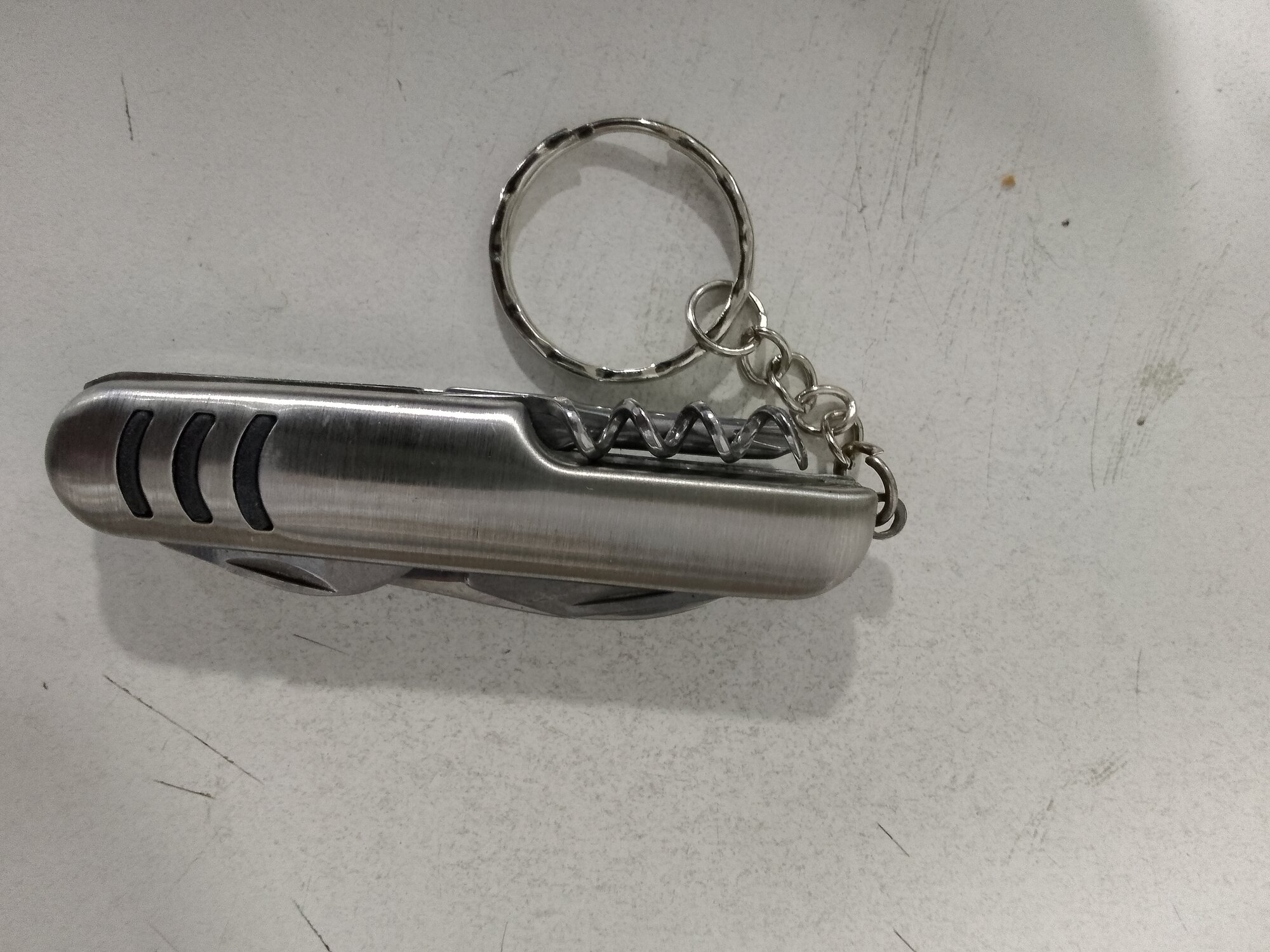 Нож походный брелок 5в1 (нож, открывалка для консервов, штопор, открывалка, крестовая отвертка. 76х20х12мм)