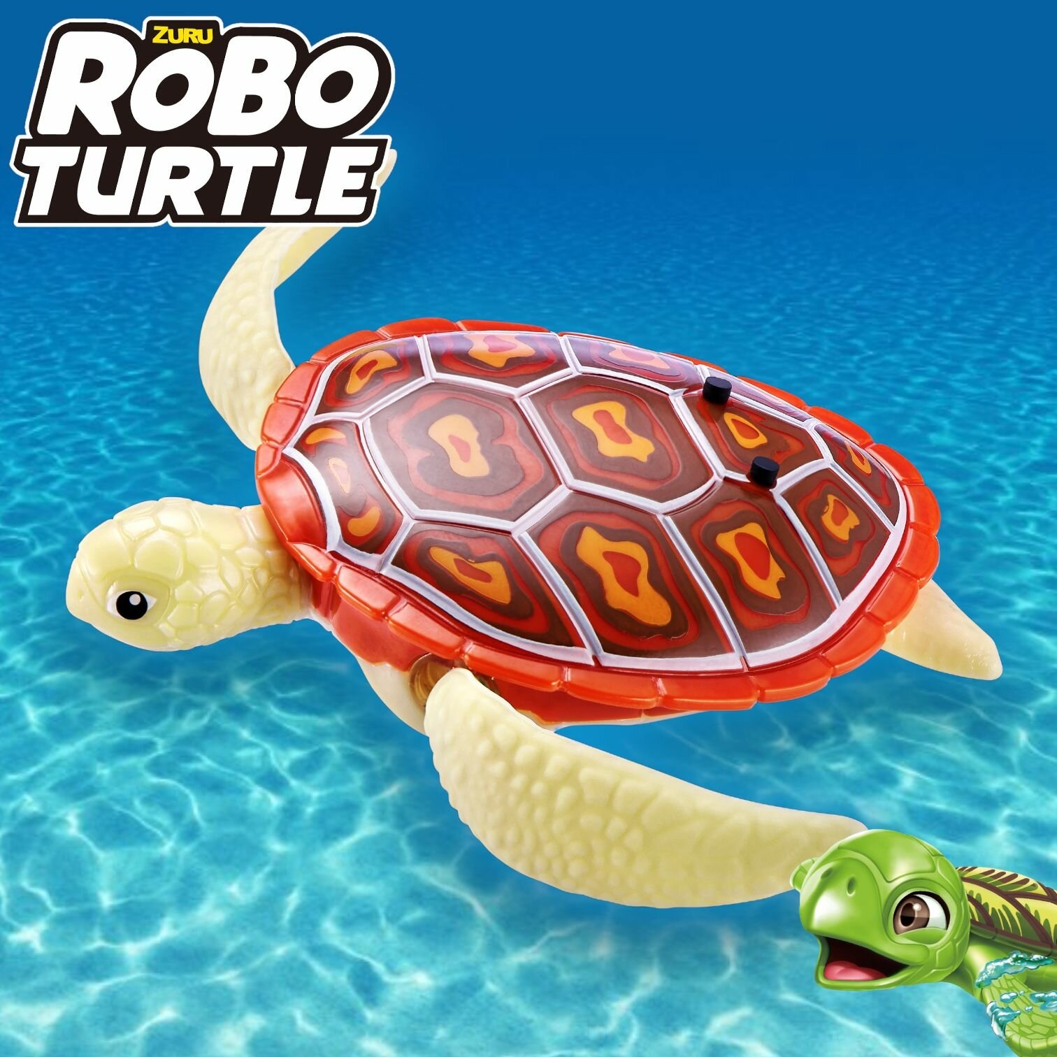 Интерактивная плавающая черепаха ZURU Robo Turtle 7192 Роба-черепашка Оранжевая