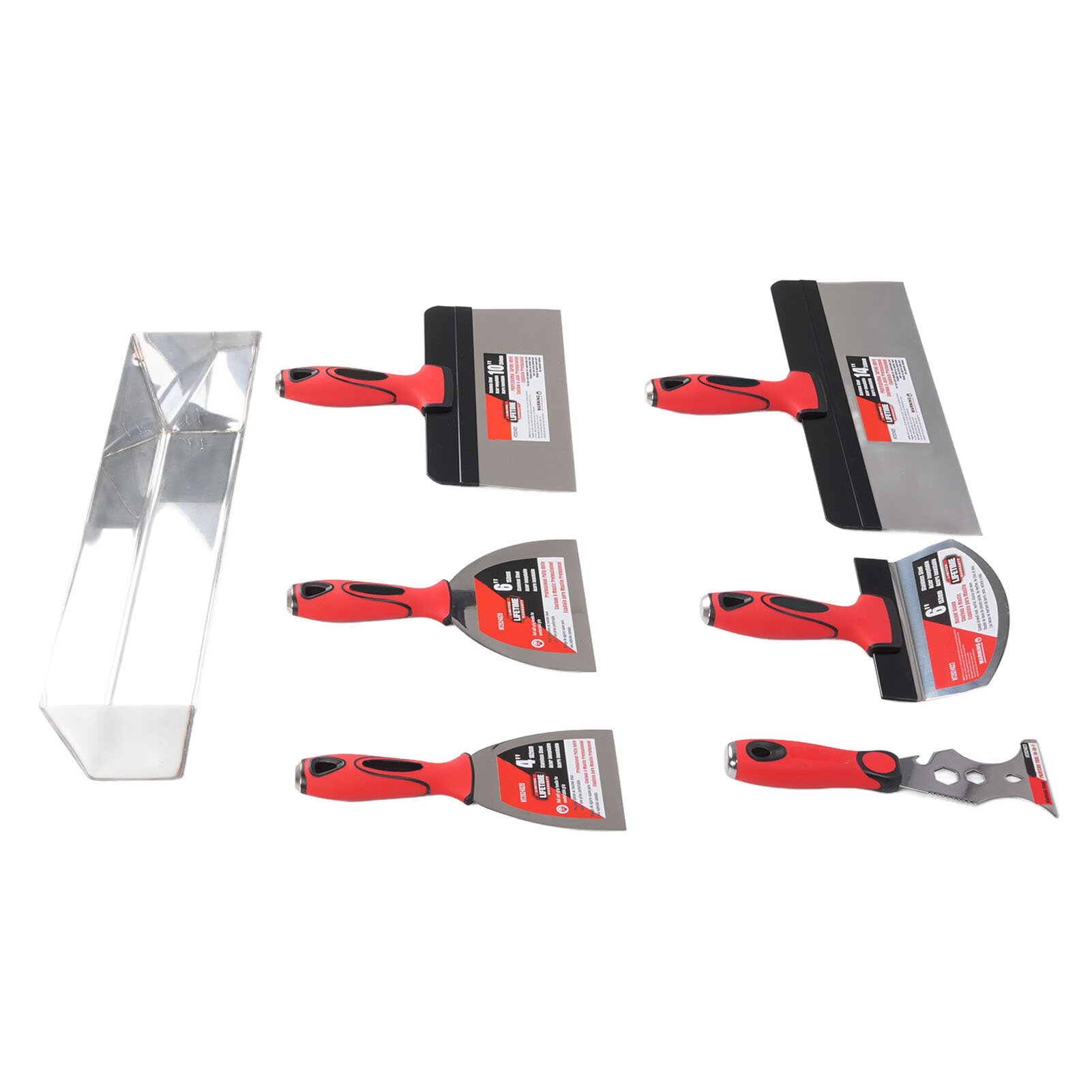 Набор ручных инструментов для гипсокартона, инструменты для шпатлевки из нержавеющей стали, скребок для краски, 16-дюймовый поддон для мусора, ведро-совок для ремонта стен