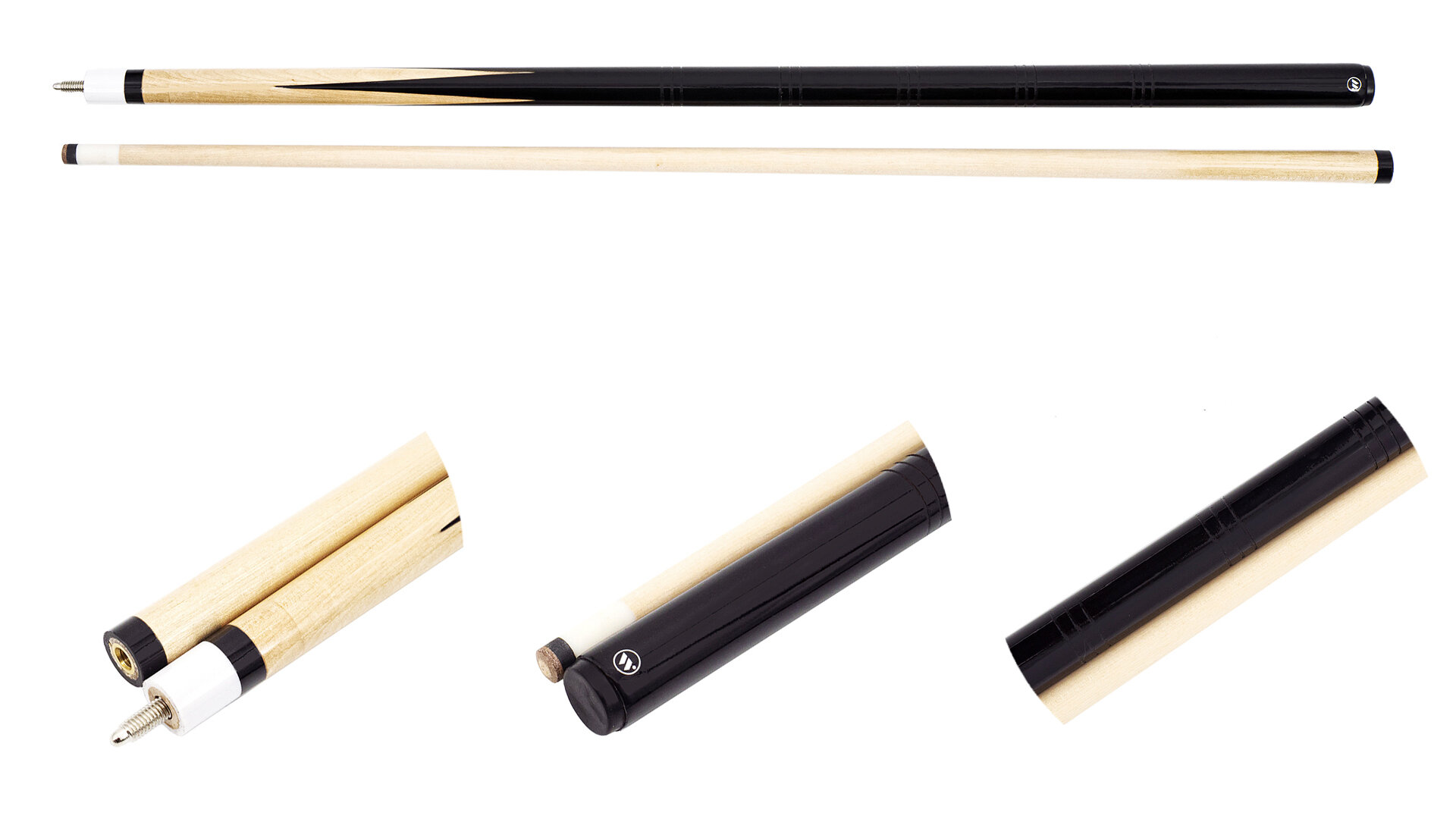 Кий для пирамиды 2-pc "W-6022" (черный)