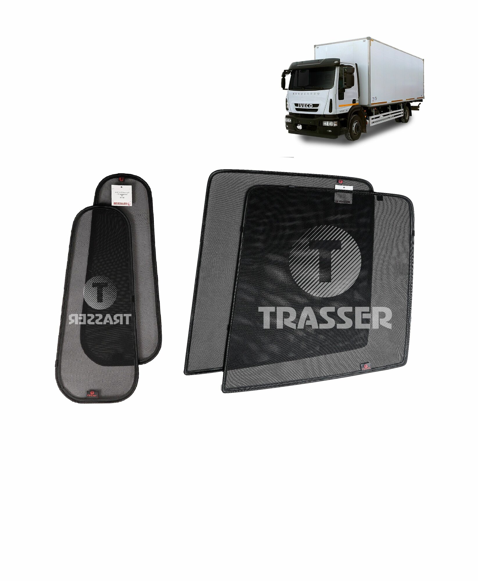 Каркасные шторки для IVECO EuroStar EuroTech PowerStar Tector EuroTrakker Eurocargo ивеко евротех евростар еврокарго комплект стандарт с форточками