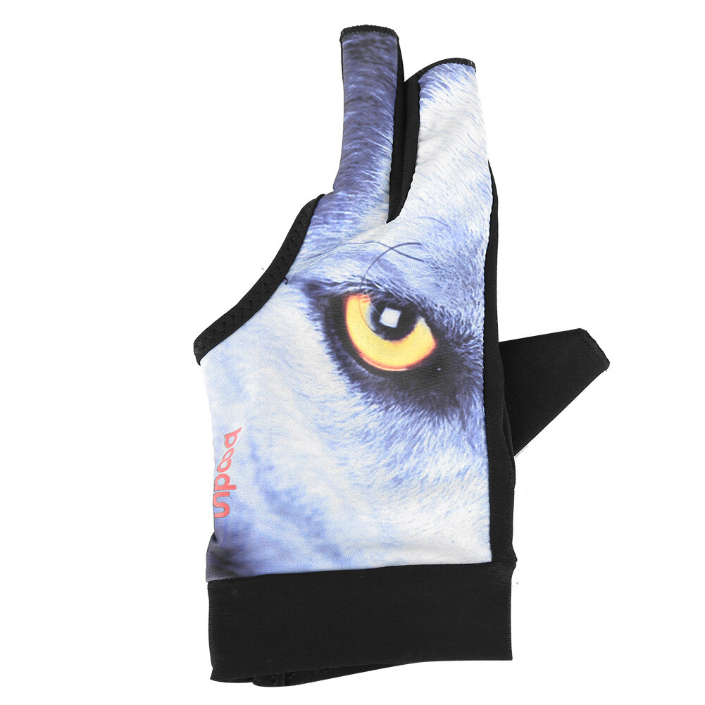 Перчатки для бильярда Boodun Unisex Adults, трёхпальцевые, для игры в бильярд (синие, M)