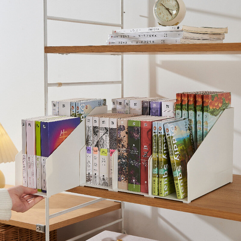 Книжная полка, двухслойная, для хранения книг, белая