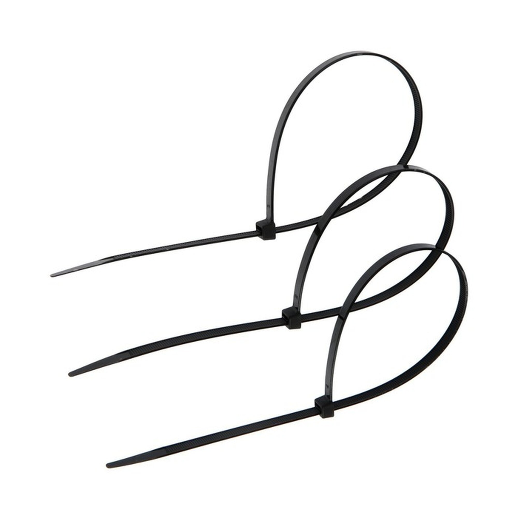 Хомут нейлоновый для стяжки, тундра, 7,6х400 мм, черный, 100 шт 9380725