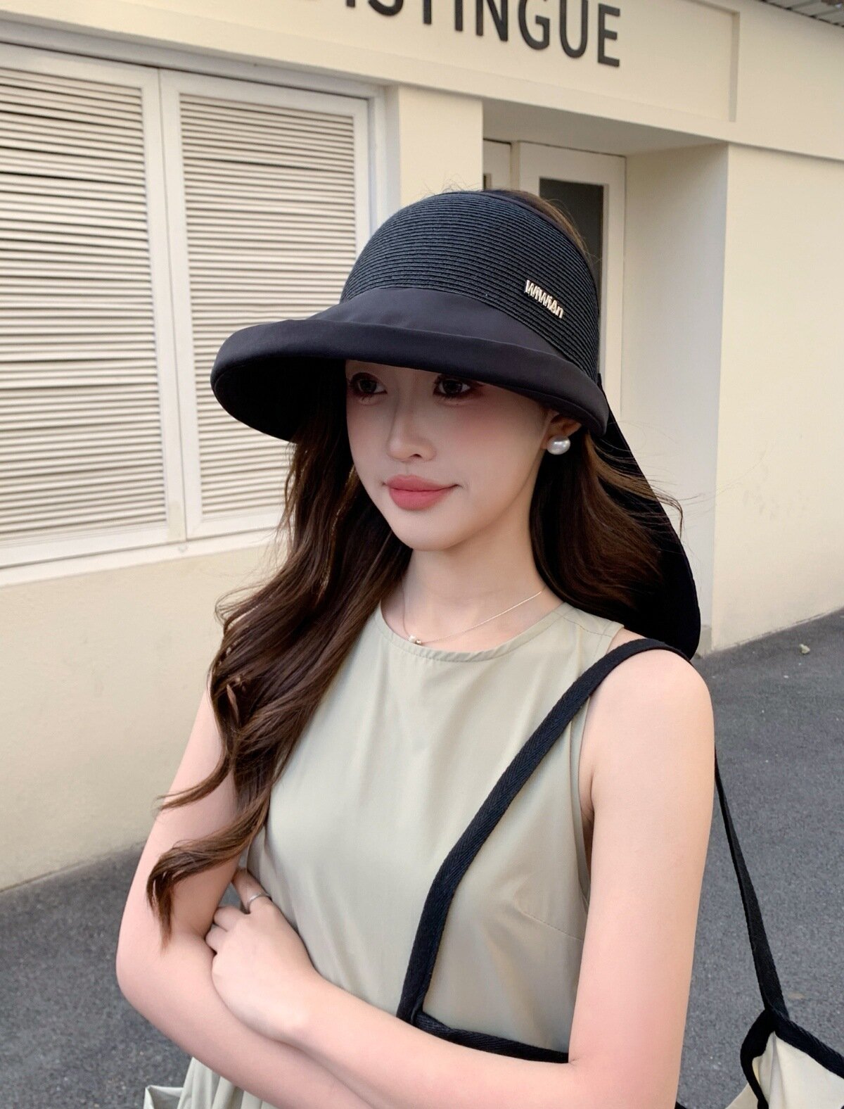 Шляпа, женская, регулируемая, с большими полями