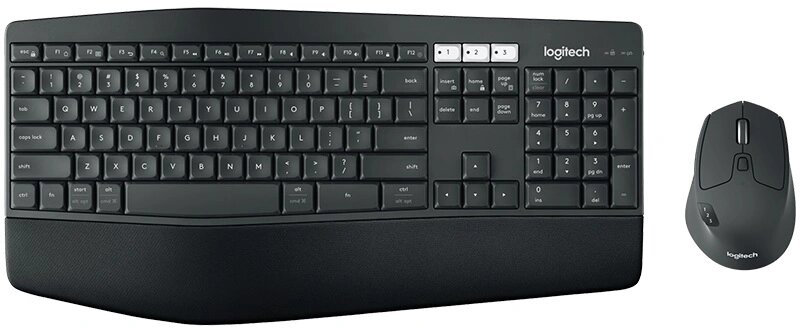 920-008486 / Комплект (клавиатура+мышь) Logitech MK850, USB, беспроводной, с гравировкой, черный (92