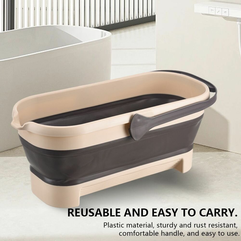 Силиконовое ведро, складное, портативное, прямоугольное ведро для швабры