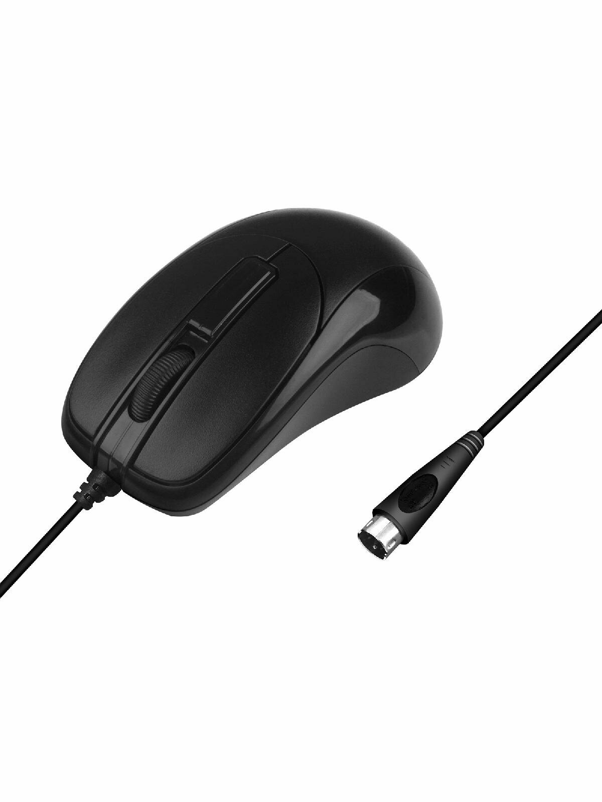 Старомодная компьютерная проводная фотоэлектрическая мышь PS2 с круглым ртом