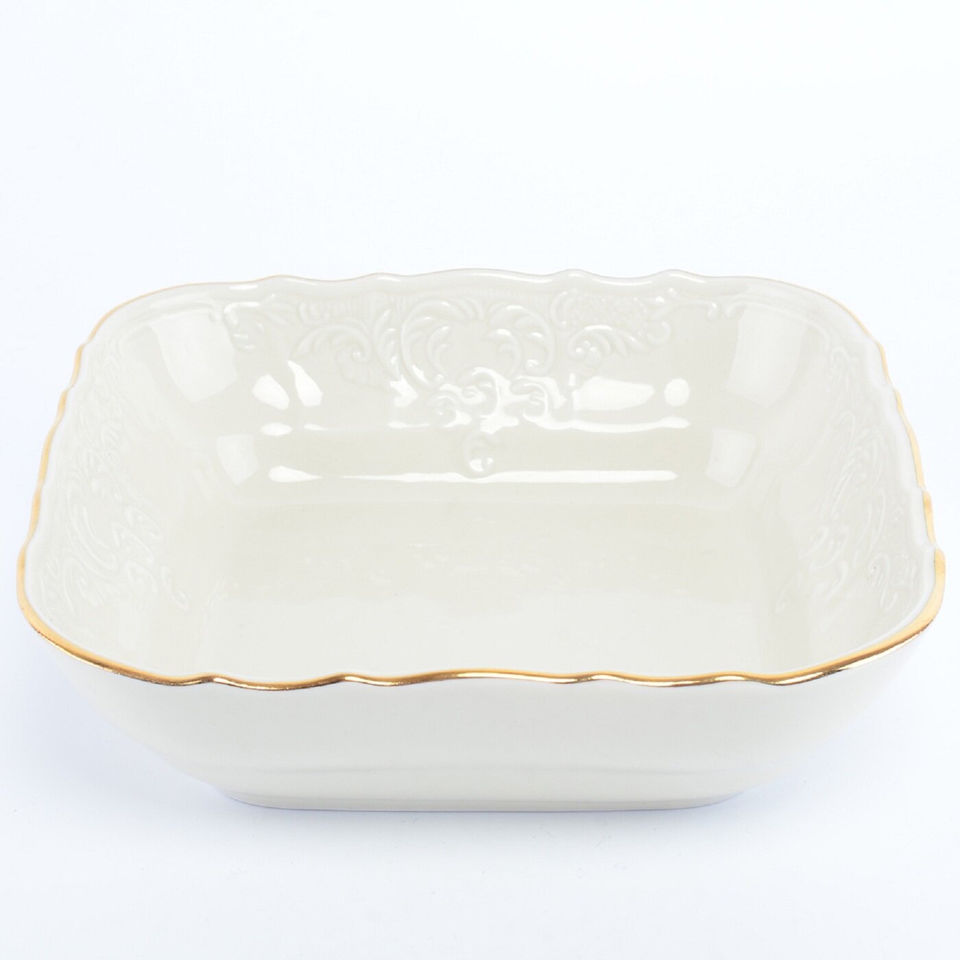 Салатник квадратный 16 см; "Bernadotte", декор "Отводка золото", Thun/ БТФ0966