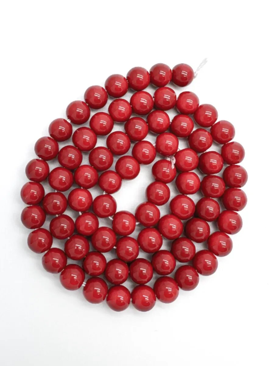 0841 Алый коралл премиум бусины материал для серьг 6 мм 1 шт