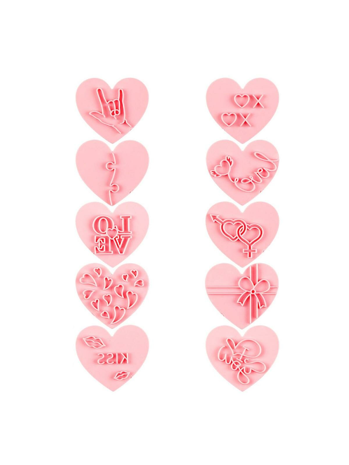 Набор из 10 формочек для печенья серии Valentines Day Бытовая формочка для печенья для детей