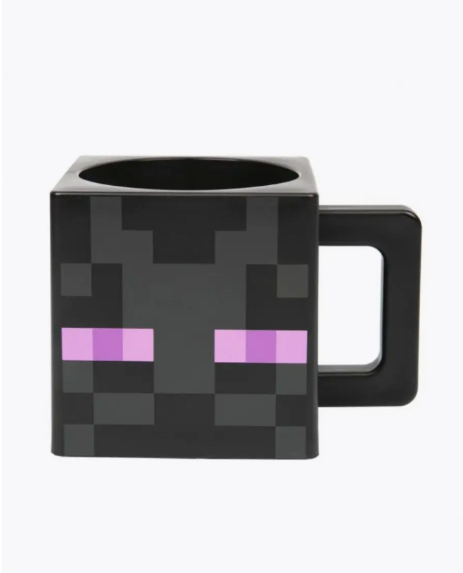 (чёрная) Кружка Майнкрафт Странник края эндермен (пластиковая) Minecraft