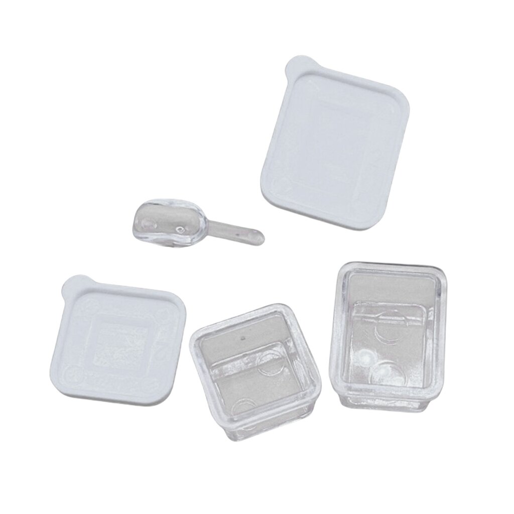 Аксессуары Для Кукольных Домиков Небольшой Набор Коробок Для Еды Прочные Пластиковые Контейнеры Для Хранения