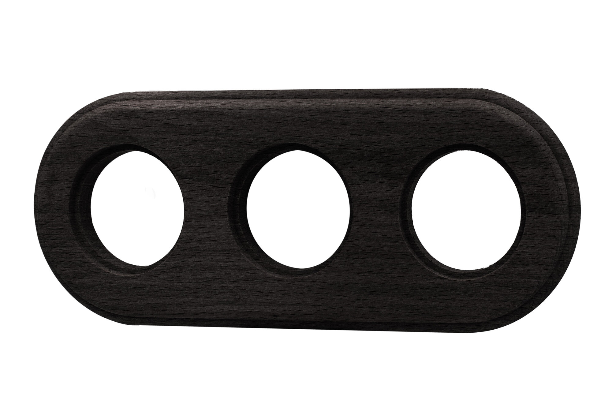 Рамка Jantera 3-местная круглая, D95 L235 H10, бук. Цвет Черный