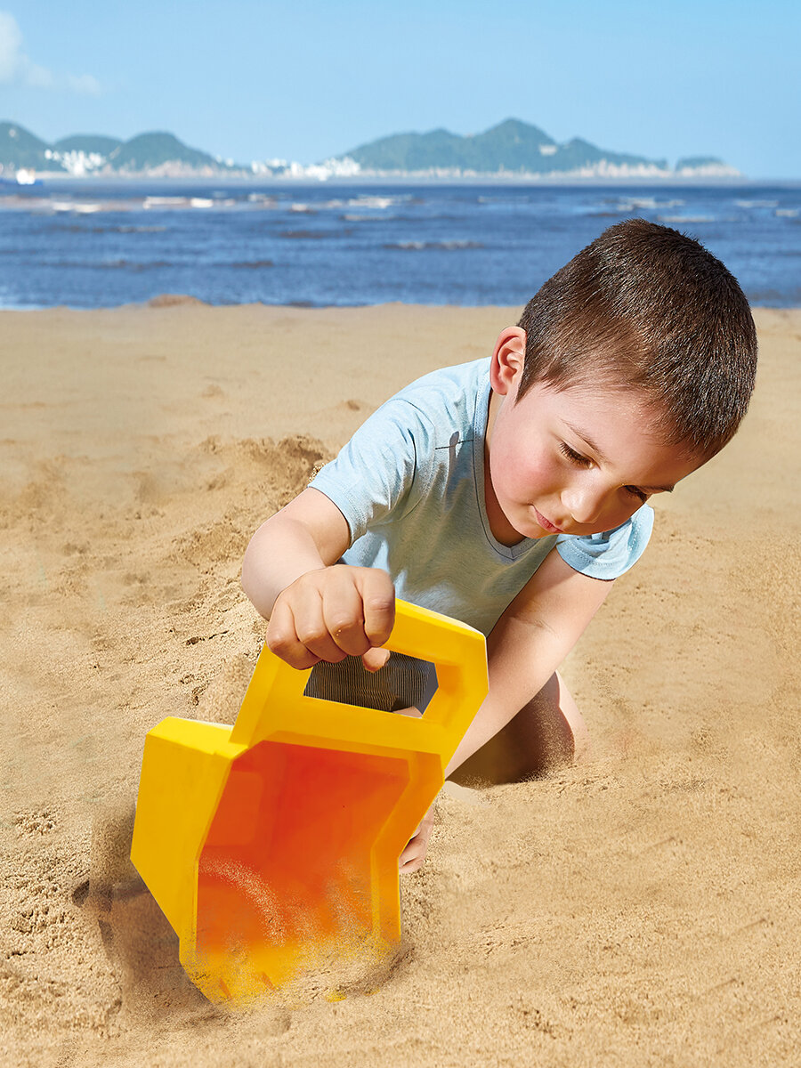 Игрушка для песочницы и пляжа Hape "Ведро" Ковш экскаватора, желтый E4095_HP