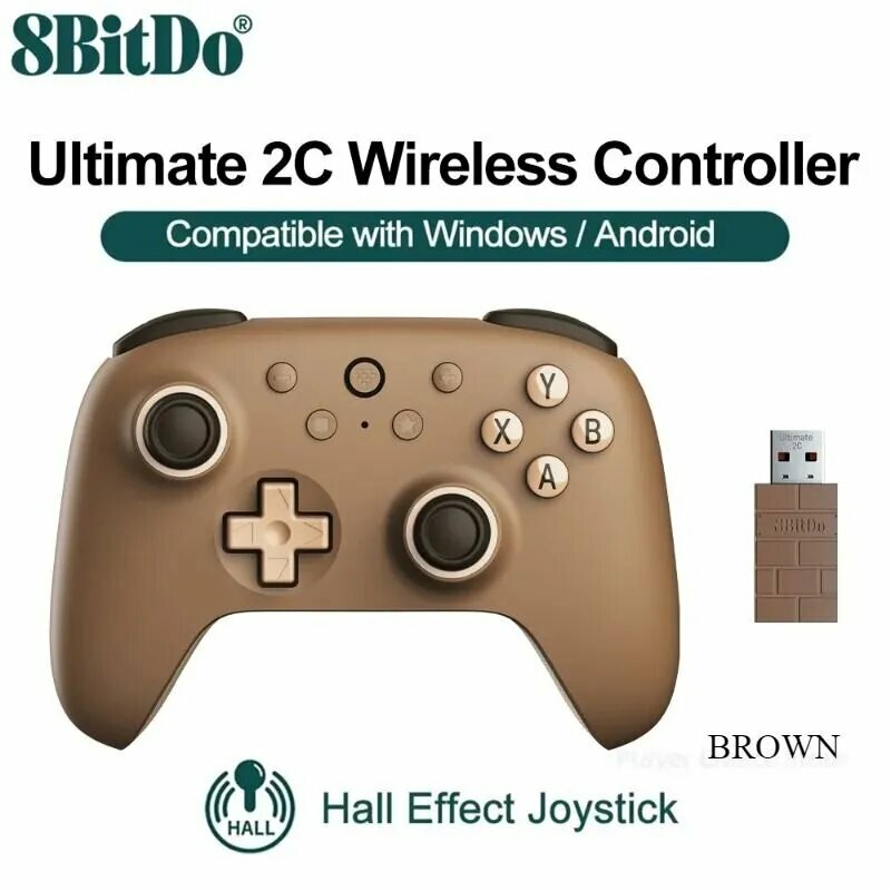 8BitDo Ultimate 2C Wired Игровой контроллер для Windows 10/11 Steam Raspberry Pi Android Control Hall Effect Stick с эффектом Холла