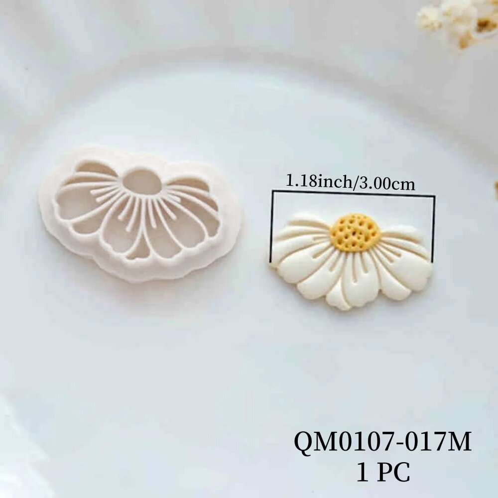 Формы для серьг из полимерной глины, белый QM0107-017M