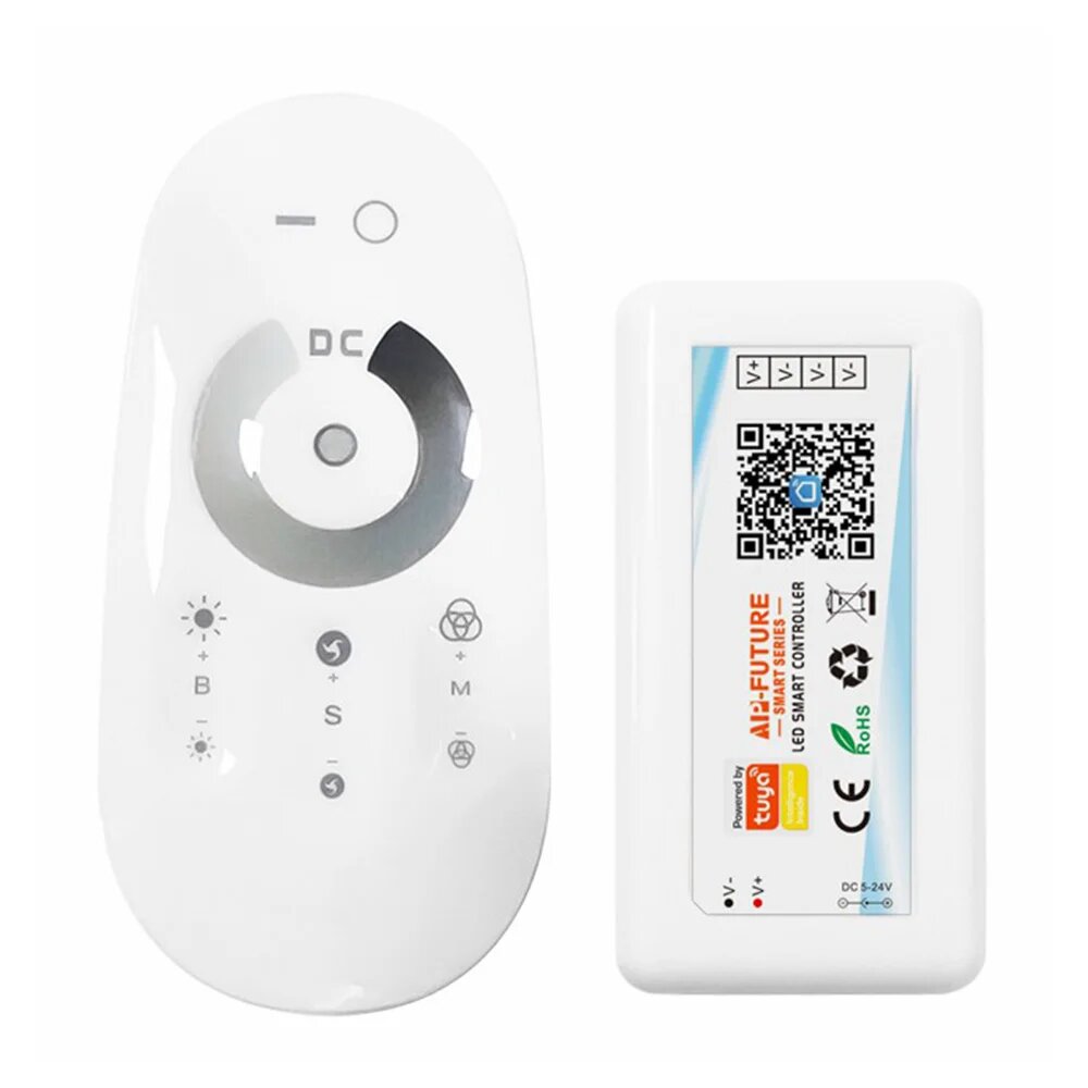 Контроллер светодиодной ленты Alexa Google Динамик Tuya WiFi Smart APP Диммер CCT RGB COB 2835 5050 12 В 24 В Miboxer SP107E 2,4G RF