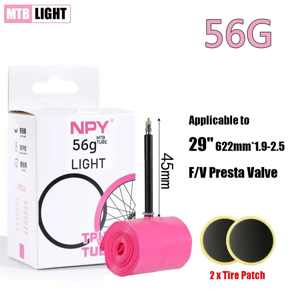 NPY TPU внутренняя трубка для велосипеда 26 27.5 29 дюймов 45 мм MTB-1pcs-29