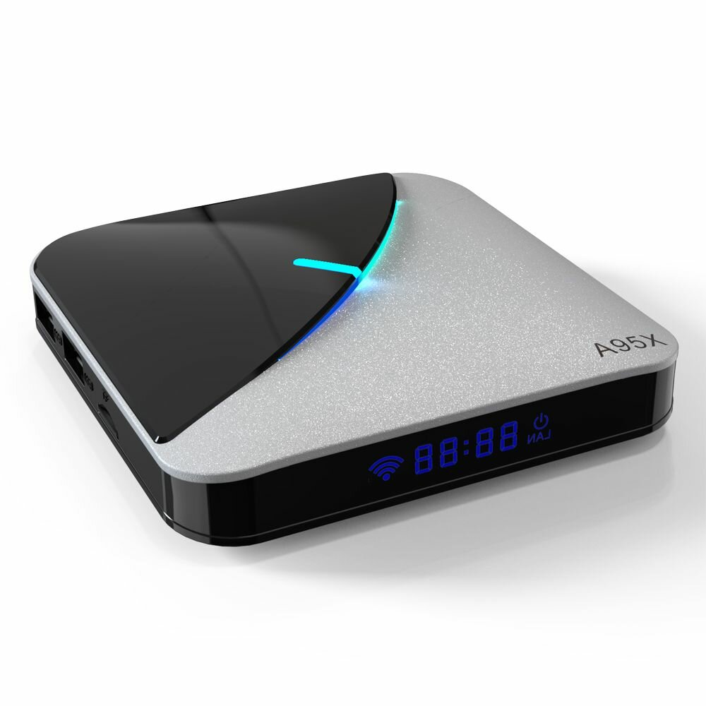 A95X F3 AIR ТВ Бокс Android 9.0 8K UHD 4K 75fps Amlogic S905X3 4GB/32GB WiFi 5G BT4.2 LAN RGB Свет