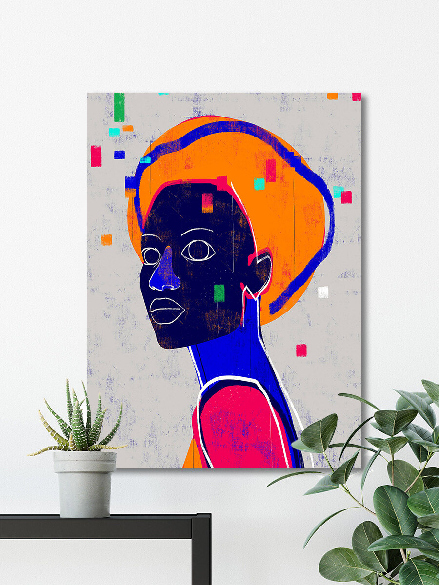 Лицо девушки / картина абстракция / в современный интерьер, модерн, 20х30 см.