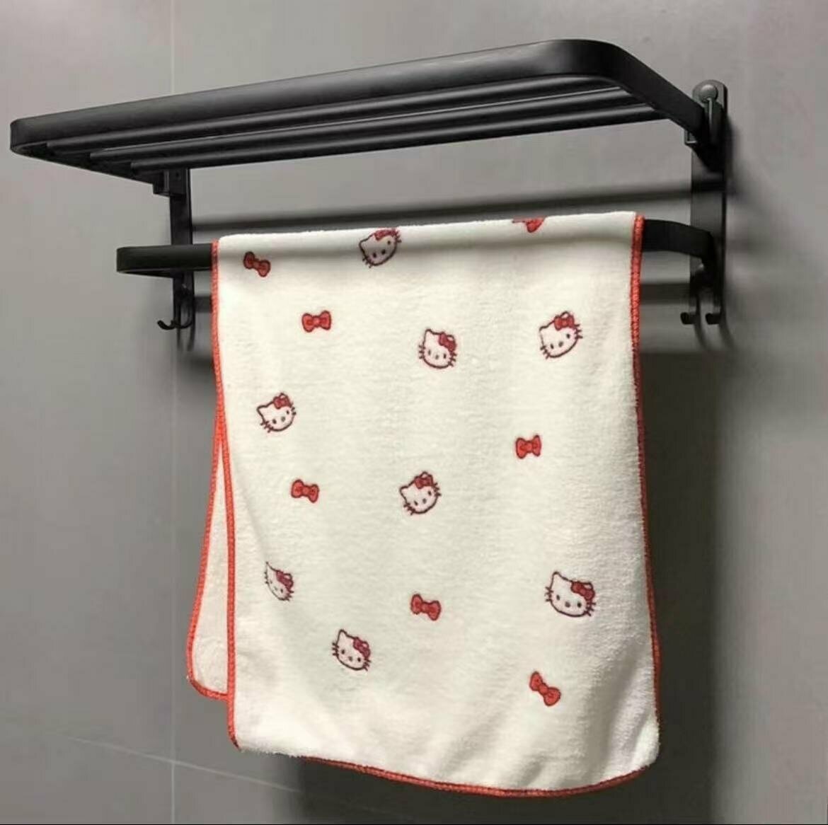 Бархатное полотенце Hello Kitty Sanrio, Белый