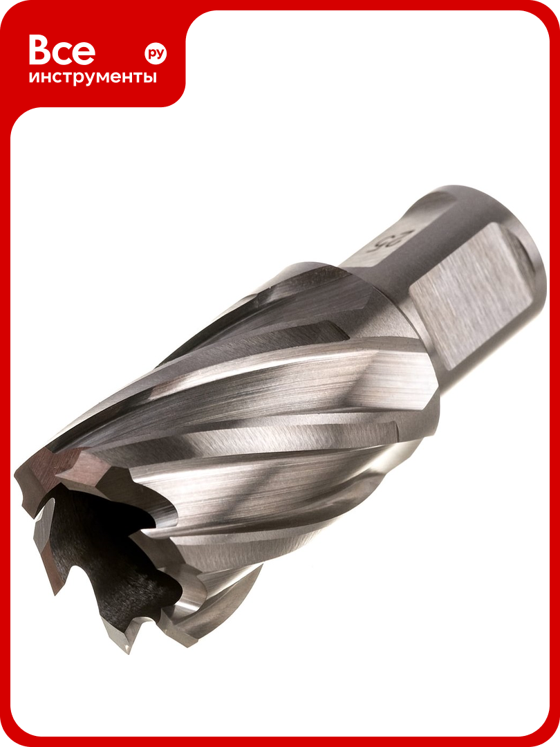 Сверло кольцевое (25х30 мм; HSS; Weldon 19) EUROBOOR HCS.250 для надежной фиксации инструмента