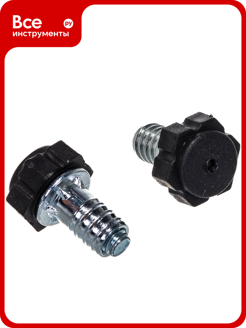 Регулируемая опора Tech‑Krep/Zitar с резьбой М6 с муфтой, черная 4 шт. 129979, пластиково‑стальная конструкция