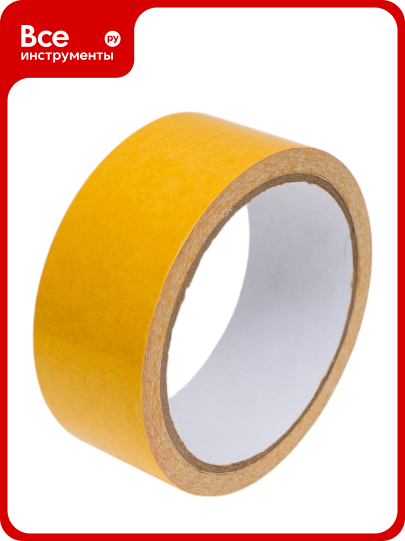 Двусторонняя клейкая лента ULTRA tape 38мм*10м на ПВХ основе, Обладает высокой прочностью на разрыв