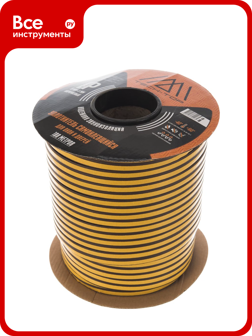 Уплотнитель (коричневый, P 9х5 мм, бухта 100 м) TECH-TOP 028-0002 53930