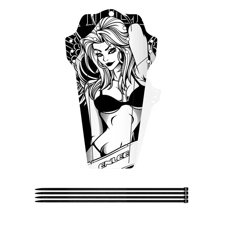 Велосипедные крылья ENLEE BF20 Black White beauty