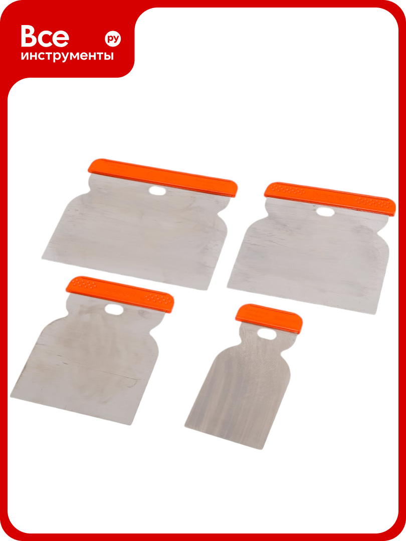 Набор шпателей япончик DECOR 50,80,100,120мм 11613056, пластиковая