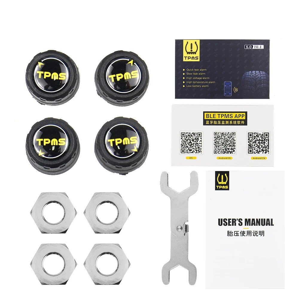 Новинка система контроля давления в шинах TPMS датчик для мотоцикла Bluetooth 5,0 BT5.0 External Car