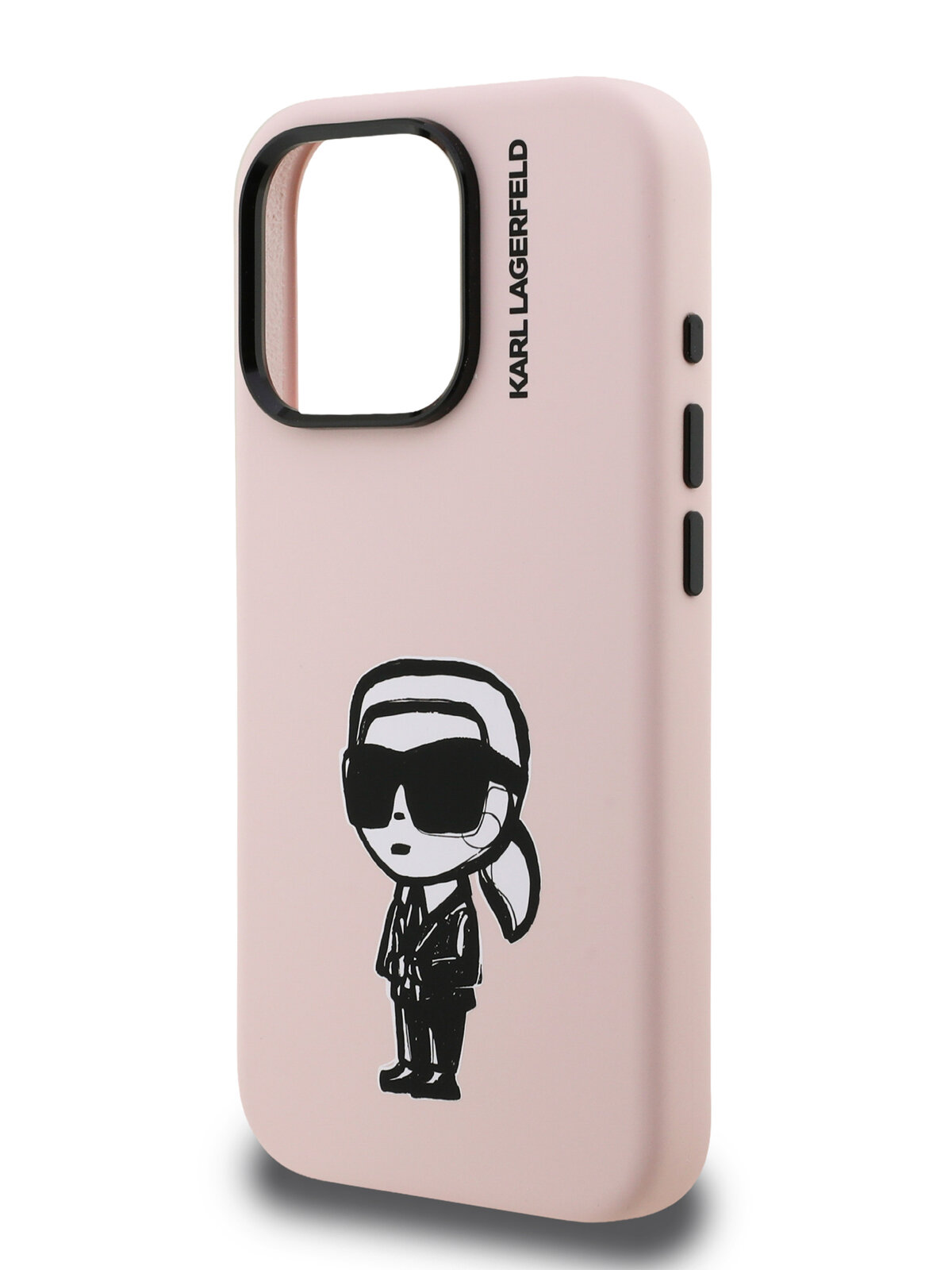 Чехол Karl Lagerfeld для iPhone 16 Pro силиконовый Liquid Silicone с магнитами MagSafe, розовый