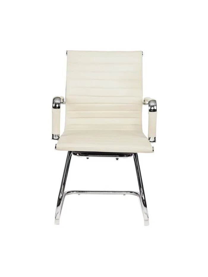 Кресло офисное Бюрократ CH-883-LOW-V слоновая кость, низкая спинка, искусственная кожа, кратно 2шт