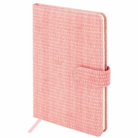 Еженедельник датированный 2026 А5 145х215 мм, BRAUBERG "Augustus", под кожу, розовый, 117163