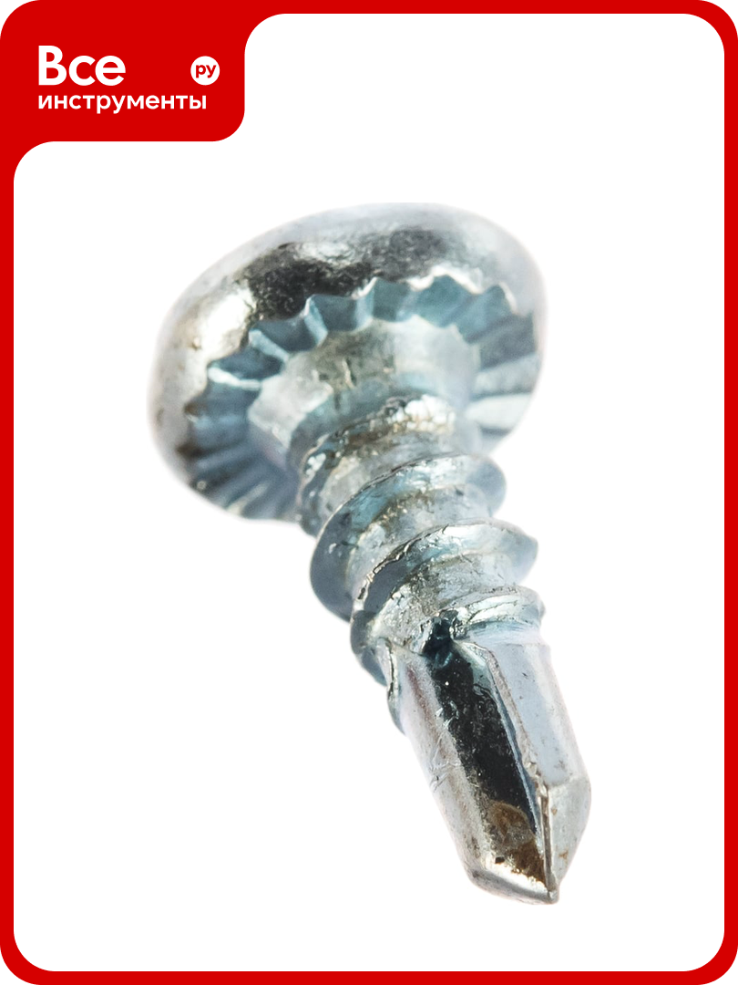 Саморез клоп VIPкрепеж белый, полусфера, сверло, 3.5х9.5 23 шт 10203 VIP