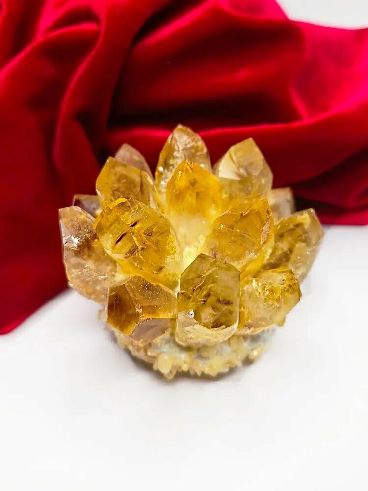 Цитрин Друза малая / 175-195 гр, оберег, натуральный камень, кристалл