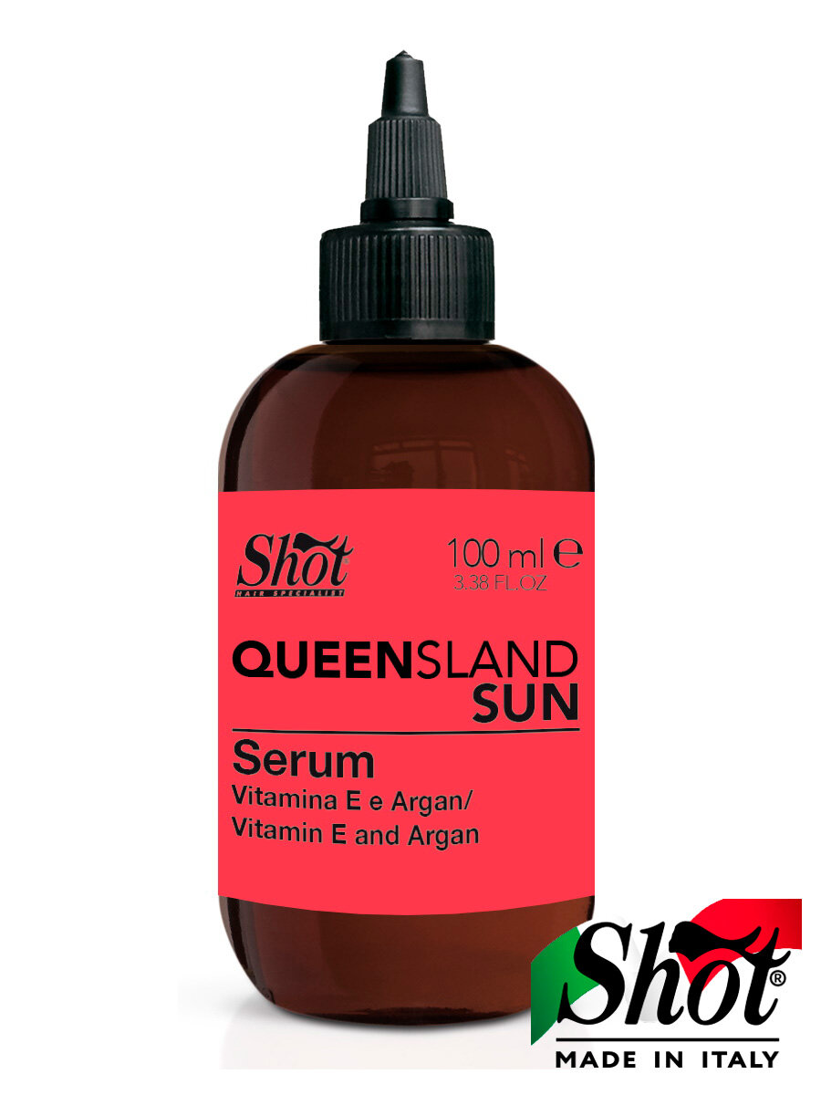 Сыворотка для ухода за волосами SHOT Queensland Sun с витамином Е и аргановым маслом 100 мл