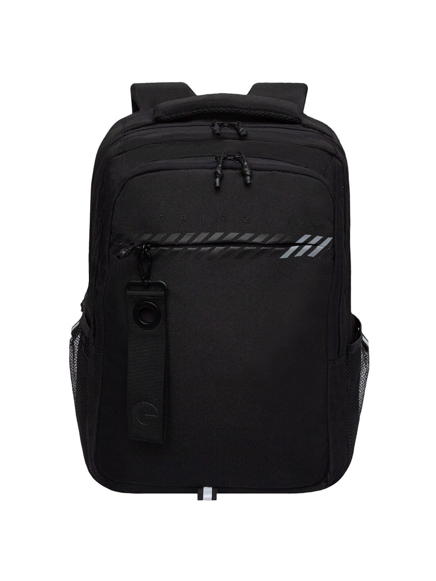 Рюкзак городской молодежный GRIZZLY, RU-532-1, черный - черный, 31х42х22
