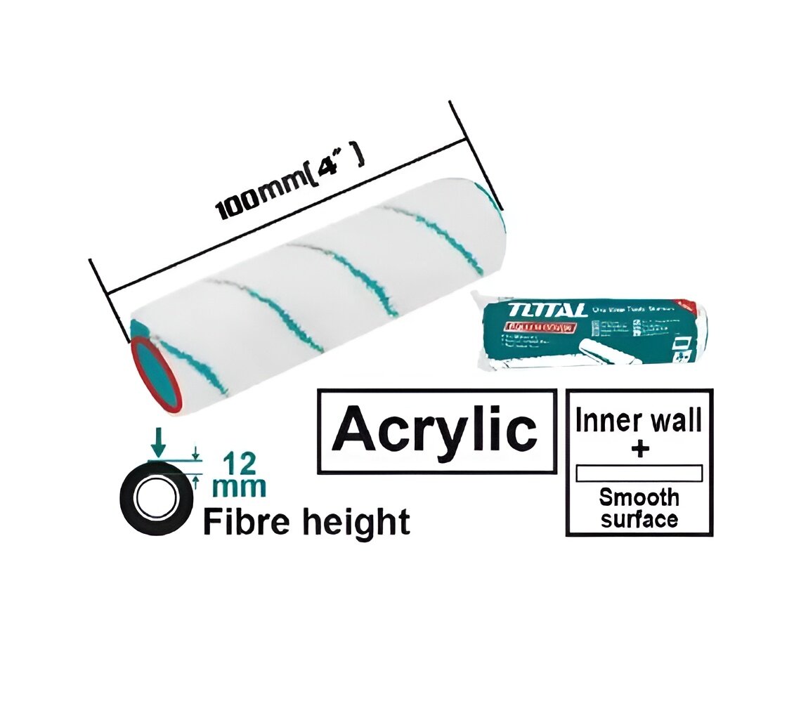Сменный ролик для малярного валика, 100 мм./4" TOTAL THT85411