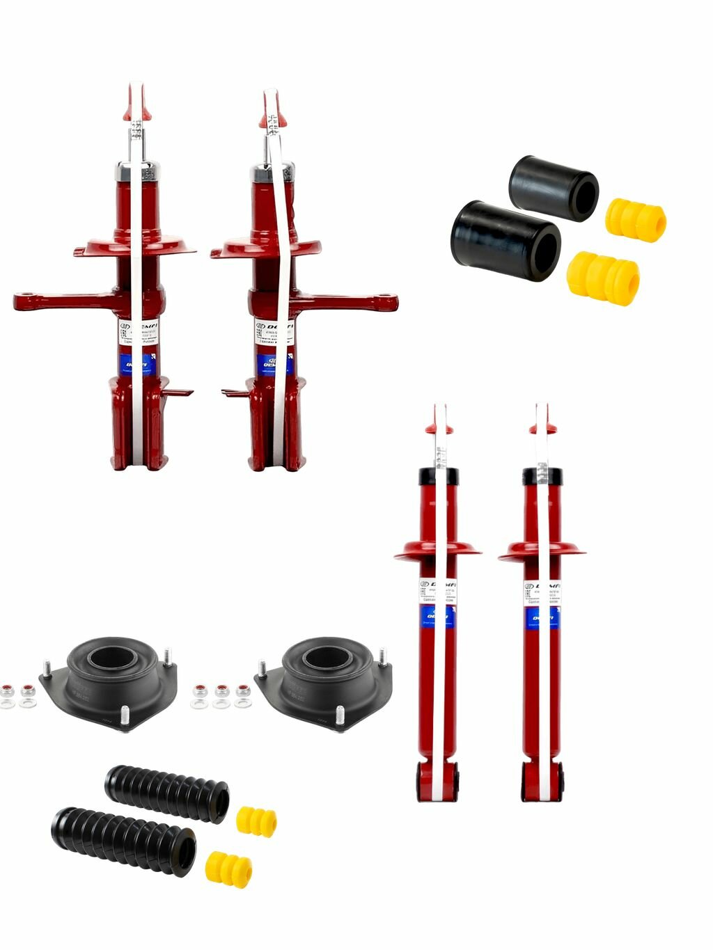Без пружин комплект стоек DEMFI ваз 2114 "премиум" -70- Артикул: BEZ-3584-2114 - Производитель: Россия