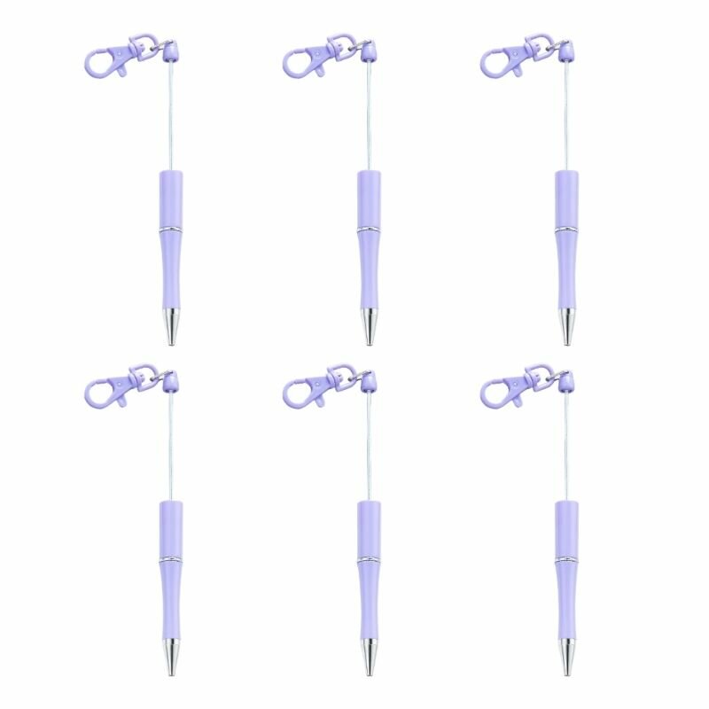 1 упаковка из 6 шариковых ручек-брелков "Сделай сам"-конфетно-светло-фиолетовый