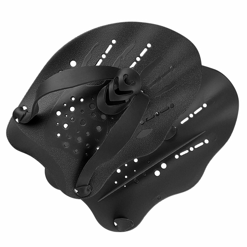 Ласты для развития техники плавания с регулируемыми ремнями, Черный - L