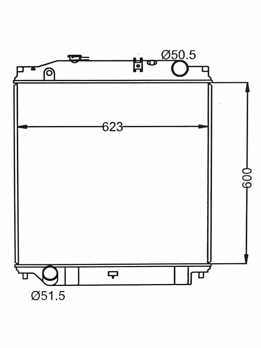 Радиатор охлаждения двигателя ISUZU FORWARD 1996