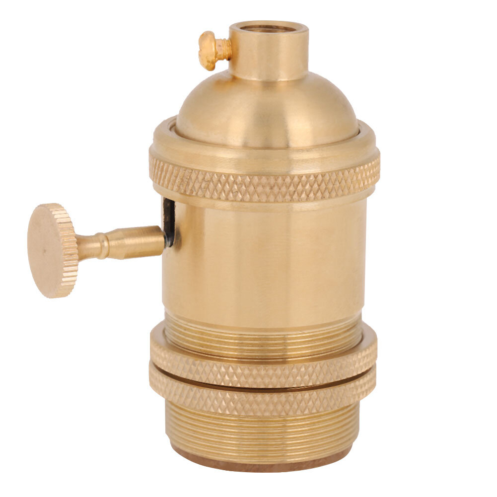 Винтажный держатель гнездо E27 / базовая медная лампа для антикварной лампочки переключатель