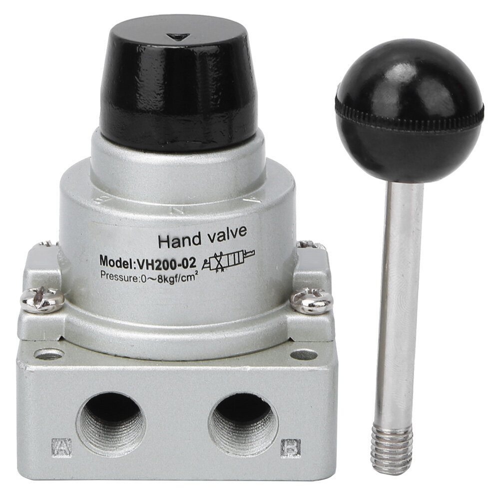 Рычажный ручной клапан прямого действия из алюминиевого сплава, 3 положения, 4 хода, VH200-02, 0-8 кгс/см²