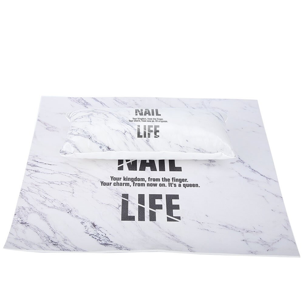 Подушка для рук с подушкой для маникюра, подставка для руки, моющийся коврик для маникюрного столика, мраморный